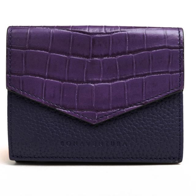 ○ボナベンチュラ BONAVENTURA 独ペリンガー社ジャーマンシュランケンカーフ 牛革 財布 BWAT7C Compact Wallet スモールウォレット 中古