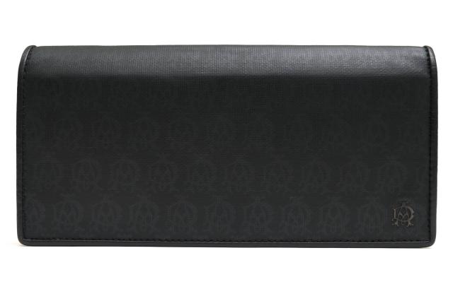 ○ダンヒル Dunhill 本革 シグネチャー コーテッド キャンバス 長財布 L2PA10A WINDSOR COAT WALLET 10CC ウィンザー 小銭入れあり 中古