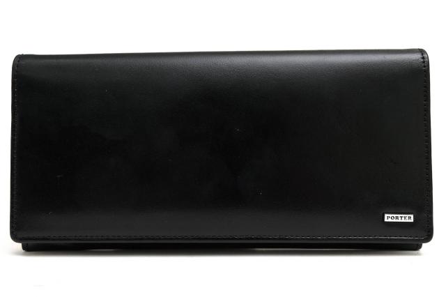 ○ポーター 吉田カバン PORTER 牛ステア コンビネーション鞣し 牛革 長財布 110-02918 SHEEN WALLET 小銭入れあり 二つ折り メンズ 中古