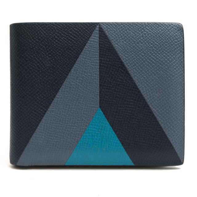 ○ダンヒル Dunhill 牛革 カーフ 財布 18F2331CM440R Cadogan Marquetry Billfold Wallet カドガン マーケトリー ビルフォールドウ 中古