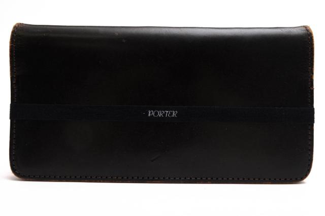○ポーター 吉田カバン PORTER UKブライドルレザー 長財布 214-04642 CASINO LONG WALLET カジノ 二つ折り 小銭入れあり メンズ 【 中古
