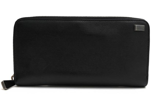 ○ダンヒル Dunhill グレインカウハイドレザー 牛革 長財布 L2B018A SIDECAR サイドカー 小銭入れあり ラウンドジップ ラウンドフ  中古