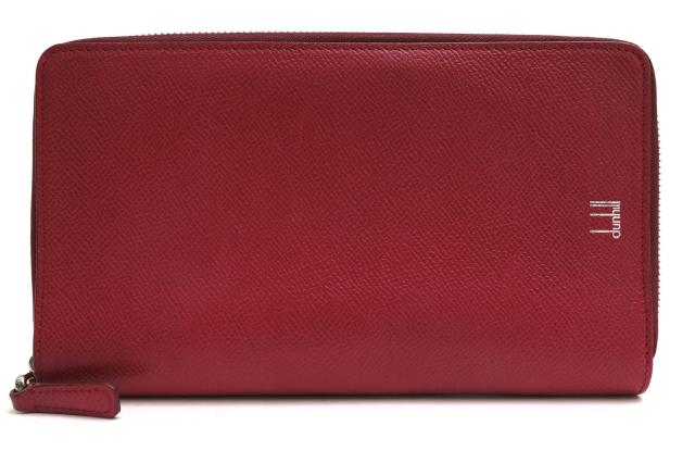 ○ダンヒル Dunhill 牛革 カーフ 長財布 DU18F2130CA001 CADOGAN カドガン シングルジップオーガナイザー 小銭入れあり ラウンドジ 中古