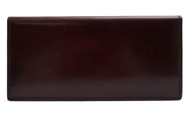 ○ユハク YUHAKU 馬革 コードバン 長財布 YFC111 Diamant Cordovan Long Wallet ディアマント 小銭入れなし 札入れ シボ革 シュリ  中古