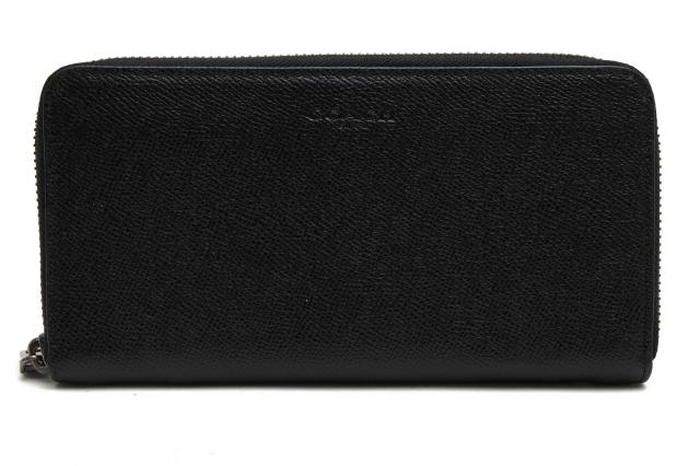 ○コーチ COACH クロスグレインレザー 牛革 長財布 F58107 Accordion Wallet In Crossgrain Leather アコーディオン ウォレット 小 中古
