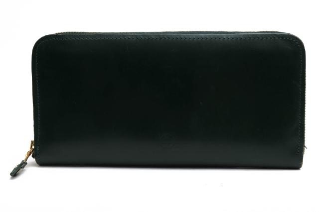 ○グレンロイヤル GLEN ブライドルレザー 牛革 長財布 03-6029 ZIP AROUND 小銭入れあり ラウンドジップ ラウンドファスナー  中古