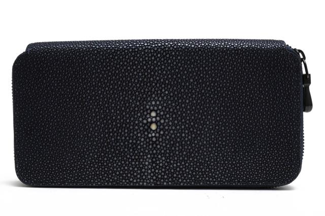 ○クベラ KUBERA 9981 スティングレイ エイ革 牛革 長財布 51325 マットフィニッシュ 小銭入れあり ラウンドジップ ラウンドファス 中古