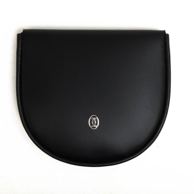 ○カルティエ Cartier ボックスカーフ 牛革 財布 L3000129 Pasha パシャ ケース ユニセックス 男女兼用 メンズ 【中古】 中古