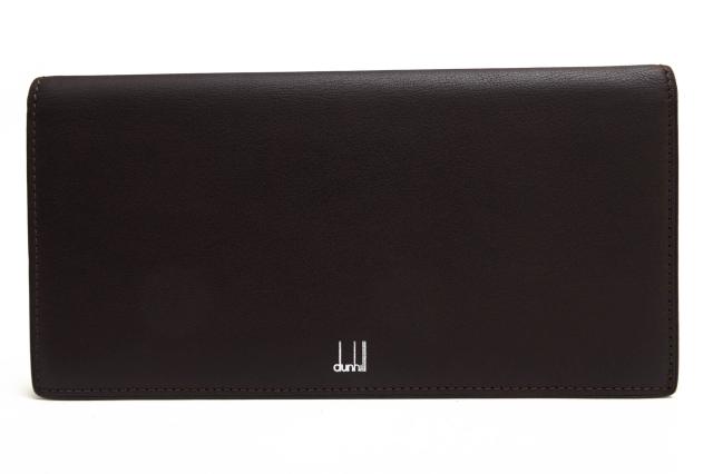 ○ダンヒル Dunhill 牛革 カーフ 長財布 WS1001B EDITION エディション 二つ折り 小銭入れなし 札入れ メンズ 【中古】 中古