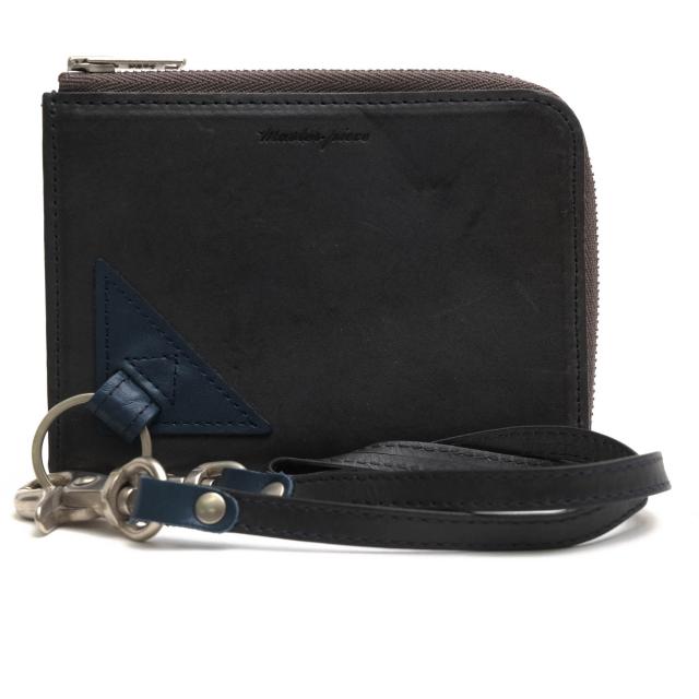 ○マスターピース master-piece 牛革 カウレザー 財布 223120 GROW コンパクトウォレット 小銭入れあり 二つ折り L字ファスナー メ 中古