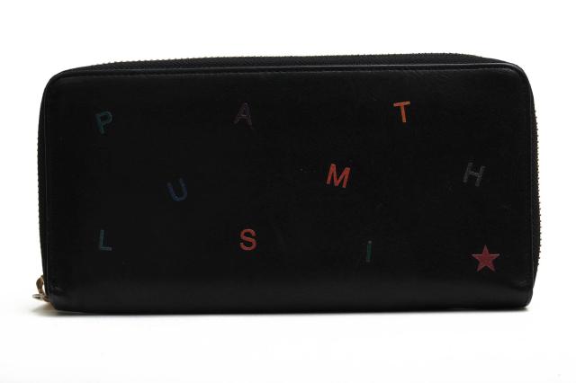 ○ポールスミス Paul Smith 牛革 カーフ 長財布 BPS134 Letters 20S レターズ ラウンドジップ ラウンドファスナー 小銭入れあり ユ 中古