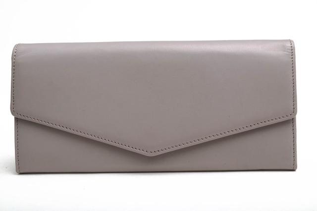 ○マーガレット ハウエル MARGARET HOWELL idea イデア 牛革 長財布 MHLW2CT1 ロースバリー フラップ式 小銭入れなし 札入れ レデ  中古