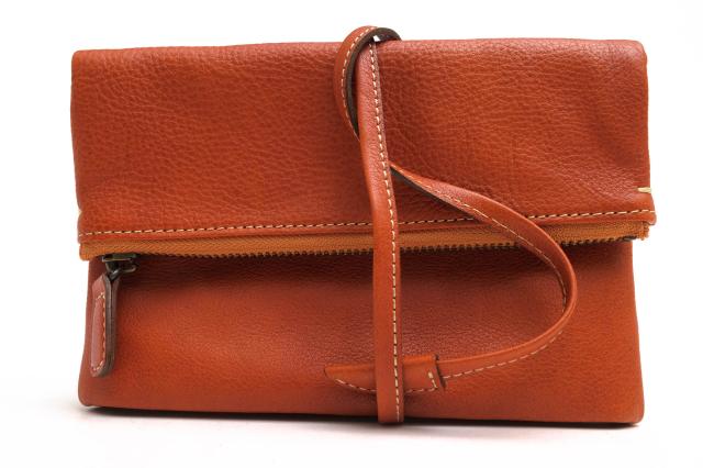 ○土屋鞄 TSUCHIYA-KABAN ヌメ革 牛革 オイル仕上げ セカンドバッグ/クラッチバッグ TP2318 Tone OILNUME トーンオイルヌメ ループ 中古