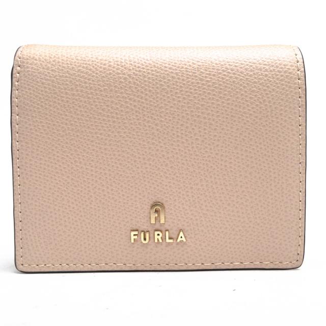 ○フルラ FURLA 牛革 カーフ 財布 WP00304 ARE000 1546S Camelia Compact Wallet カメリア コンパクトウォレット 小銭入れあり 二  中古