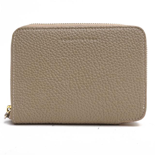 ○ボナベンチュラ BONAVENTURA カーフ 牛本革 財布 BWAT6 Medium Wallet ミディアムジップ ウォレット シュリンクレザー 二つ折り  中古