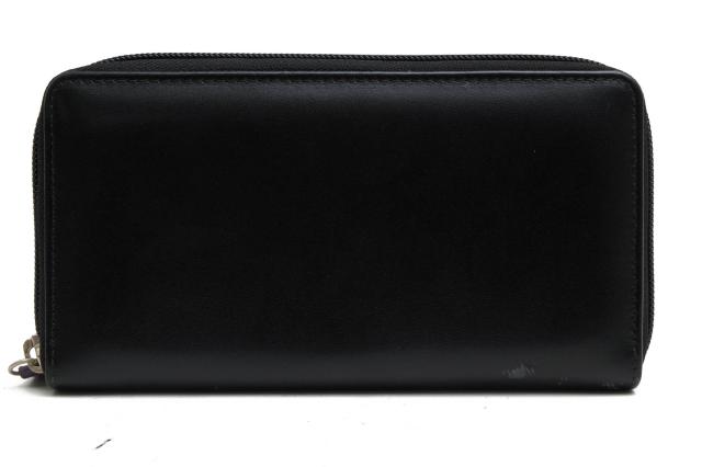 ○エッティンガー ETTINGER 牛革 カーフ 長財布 ST2051EJR STERLING COLLECTION ROUND ZIP PURSE スターリング 小銭入れあり ラウ  中古