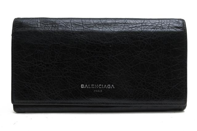 ○バレンシアガ BALENCIAGA 牛革 財布 419806 1000 D 555583 小銭入れあり 二つ折り メンズ 【中古】 中古