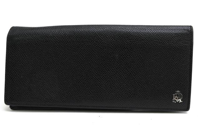 ○ダンヒル Dunhill イタリアンカーフ 牛革 長財布 L2X210A BOURDON COAT WALLET ボードン 小銭入れあり 二つ折り メンズ 【中古】 中古