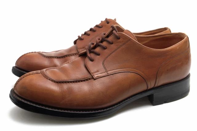 ○ヤンコ YANKO 牛革 カーフ ビジネスシューズ 8611 Uチップ グッドイヤーウェルト製法 メンズ 【中古】 中古