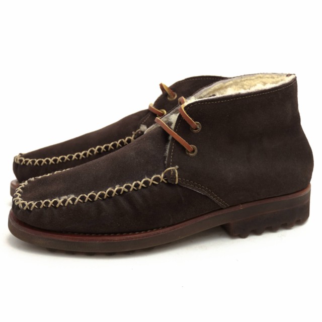○ウィールローブ WHEEL ROBE WEINBRENNER社製 牛革 チャッカブーツ 42203 2-EYE MOC TOE CHUKKA モックトゥ ボア メンズ 【中古】 中古