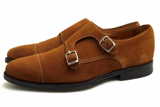 ○ジャランスリワヤ JALAN SRIWIJAYA Charles F.Sted社REPELLO SUEDE 牛革 ビジネスシューズ 98384 11120 ダブルモンクストラップ  中古