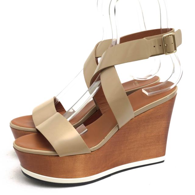 ○ジバンシー GIVENCHY 牛革 ヒール サンダル ウェッジソール レディース 【中古】 中古