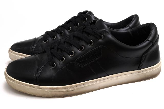 ○ドルガバ DOLCE＆GABBANA 牛革 カーフ ローカットスニーカー CS1326  メンズ 【中古】 中古