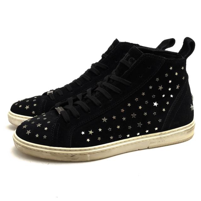 ○ジミーチュウ Jimmy Choo 牛革 ハイカットスニーカー COLT スタースタッズ スタッズ メンズ 【中古】 中古