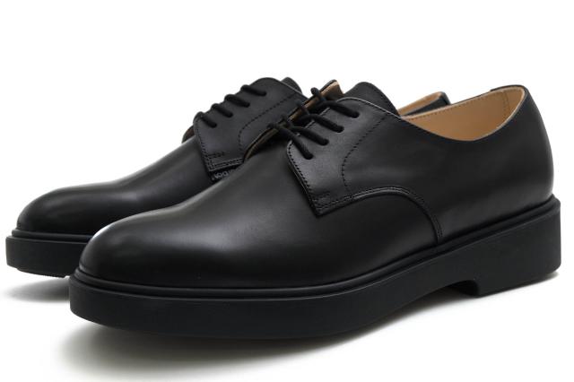 ○マルボー Marbot 牛革 ビジネスシューズ FRENCH SERVICEMAN オフィサーシューズ プレーントゥ メンズ 【中古】 中古