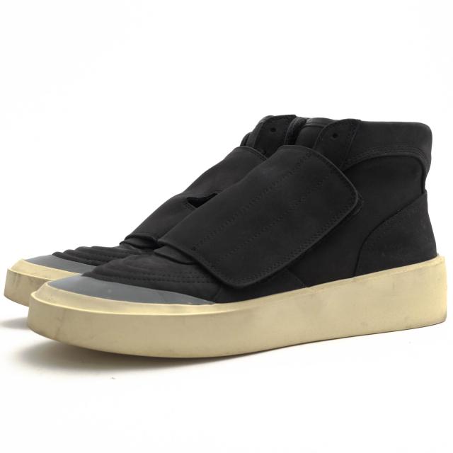 ○フィアオブゴッド FEAR OF GOD ヌバック 牛革 ハイカットスニーカー SKATE MID SNEAKER BLACK NUBUCK 3M TOE メンズ 【中古】 中古
