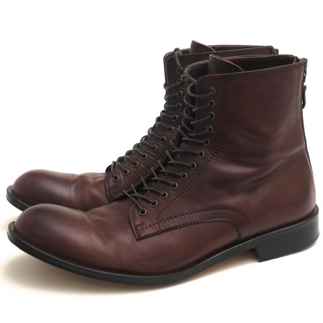 ○パドローネ PADRONE  レースアップブーツ PU-7885-0923 レザーソール バックジップ マッケイ製法 メンズ 【中古】 中古