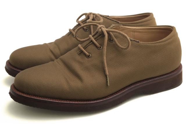 ○ウェン When コーデュラナイロン ビジネスシューズ ホールカット Vibramソール プレーントゥ メンズ 【中古】 中古