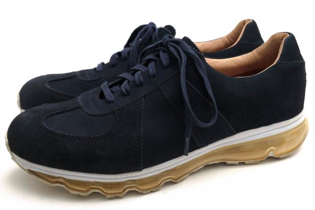 ○トモ&シーオー Tomo & Co 牛床革 ローカットスニーカー TM-SHOES-0011 GERMAN TRAINER Dark Beige ジャーマントレーナー メンズ  中古