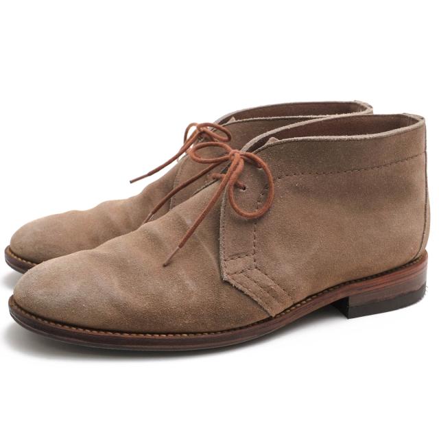 ○トリッカーズ Tricker's 牛革 チャッカブーツ M7169 CHUKKA BOOTS アンラインド仕様 プレーントゥ レザーソール グッドイヤーウ  中古