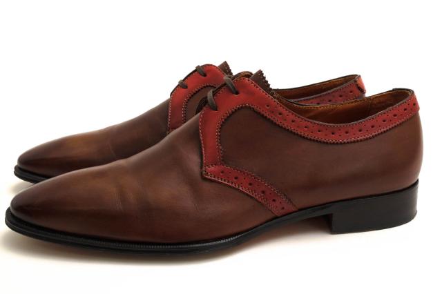 ○ロブス LOBB'S 牛革 カーフ ビジネスシューズ IMLB8004 ダービーシューズ レザーソール プレーントゥ マッケイ製法 メンズ 【中  中古