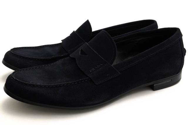 ○プラダ PRADA 牛革 カーフ ビジネスシューズ 2DA119 モカシン メンズ 【中古】 中古