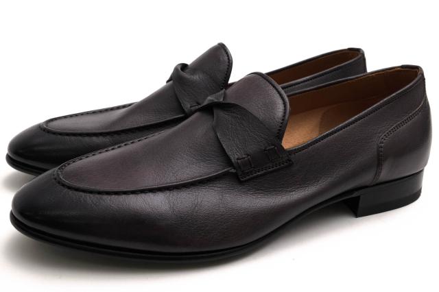 ○フランチェスコべニーニョ FRANCESCO BENIGNO バッファローレザー 水牛革 ローファー G4999 ツイストスリッポン スリッポ  中古