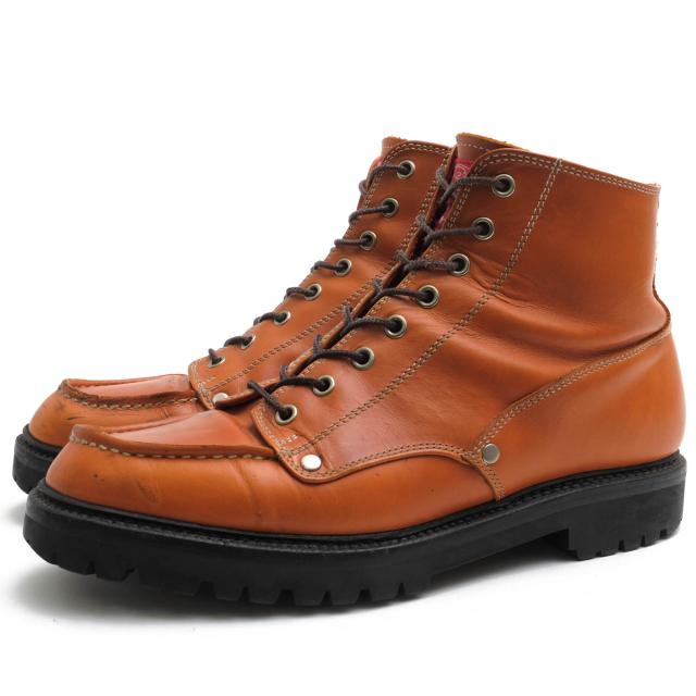 ○エヴィス EVISU 山根靴店 牛革 ワークブーツ YK2001 U-TIP BOOTS ストームウェルト モックトゥ メンズ 【中古】 中古