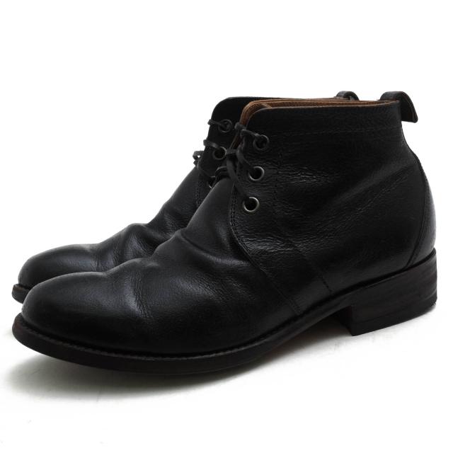 ○ショセ chausser バタラッシ社 バッケッタレザー 牛革 チャッカブーツ C-712 ロングノーズ プレーントゥ 定番 メンズ 【中古】 中古