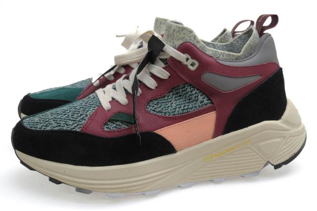 ○ブランドブラック BRANDBLACK MAISON KITSUNE メゾン キツネ コラボモデル ローカットスニーカー KWA-38520 The AURA Vibramソー 中古