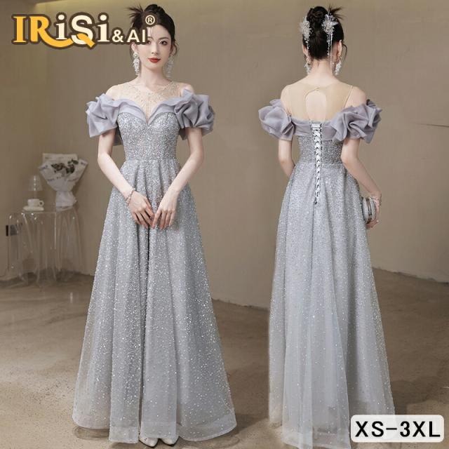 パーティードレス オフショルダー ロングドレス 演奏会 発表会 結婚式 ワンピース イブニングドレス ロング丈 パーティー 成人式 忘年会 フォーマル 大きいサイズ レース ハイウエ Aライン