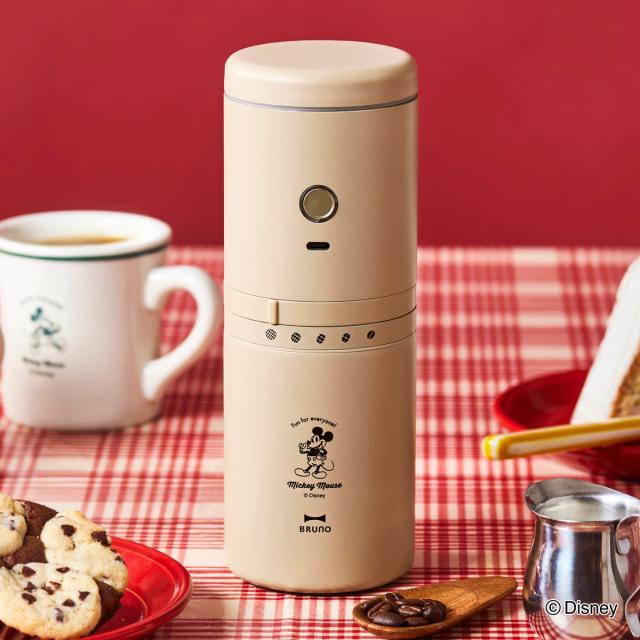 BRUNO コーヒーメーカー DISNEY 真空二重構造 パーソナル電動ミルコーヒーメーカー （ ブルーノ 電動ミル ドリッパー 一体型 ディズニー American Diner 5段階調節 コンパクト コードレス キッチン家電 スリム USB充電 おしゃれ ）