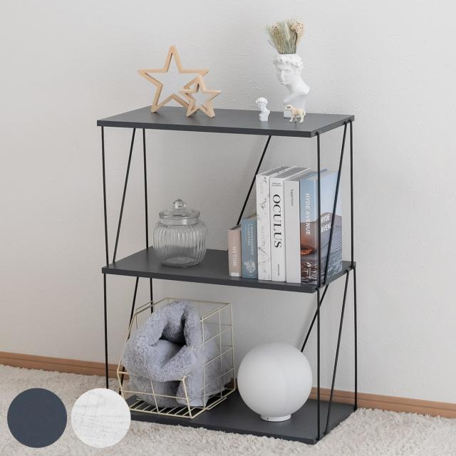 EZBO ワイヤーラック 3段 幅61cm 工具不要 簡単組立 モノトーン （ イジボ ラック オープンラック ネジ不使用 シンプル 棚 収納 ディスプレイ 飾り棚 A4 オープンシェルフ ...