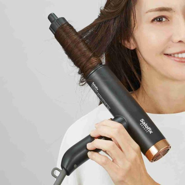 ドライヤー Salofix Beauty ヘアドライヤー カーラー （ 500g 軽量 1400W 速乾 大風量 2.7立方メートル マイナスイオン 静電気除去 髪 巻き髪 オートクリーニング機能 お手入れ簡単 ヘアケア スタイリング 時短 髪の毛 ）