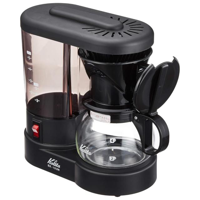 Kalita カリタ コーヒーメーカー EX-102N ブラック （ 5カップ サイフォン・浄水付き コーヒーマシーン コーヒー マシーン 日本製 おしゃれ ドリップコーヒー ）