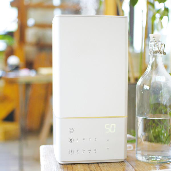 加湿器 4L 上から給水 ハイブリッド式 大容量 アロマ （ 超音波 超音波式加湿器 卓上 アロマ加湿器 ハイブリッド加湿器 温冷切り替え 衛生的 子供 上部給水 簡単 ミスト お手入れ ブラシ付き タイマー ）