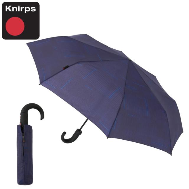 折りたたみ傘 自動開閉 Knirps クニルプス T.280 チャレンジブルー 8本骨 （ 折り畳み傘 大きめ メンズ レディース 丈夫 ワンタッチ 撥水 コンパクト 折りたたみ 傘 かさ 雨傘 収納袋 安全 安心 頑丈 シンプル プレゼント ）