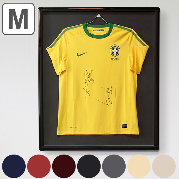 ユニフォーム 収納 ユニフォーム額 L201 フレーム ブラック Mサイズ （ 額 ディスプレイ 額縁 ユニフォームケース M 壁掛け コレクション ディスプレイケース バックボード 7色 飾る ハンガー Tシャツ 額装 インテリア ）