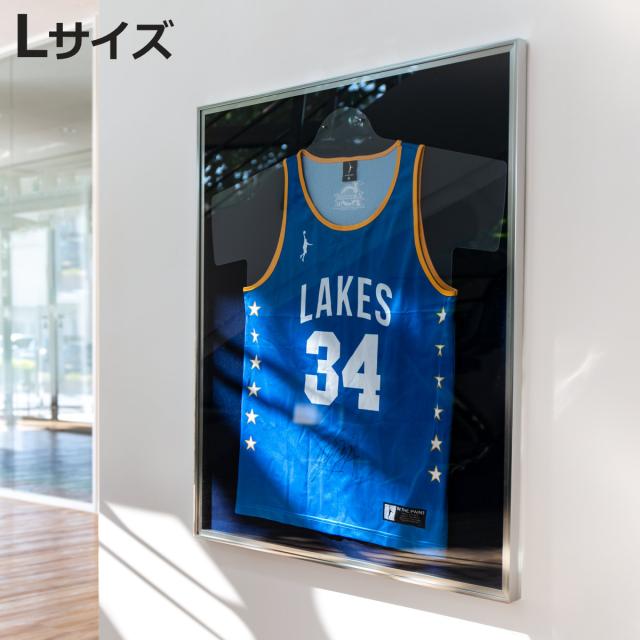 ユニフォーム 収納 ユニフォーム額 L111 S-NV Lサイズ （ ユニフォーム額縁 額 ハンガー付き 日本製 壁掛け 野球 ユニホーム フレーム ネイビー 幅80.3cm サイン入りユニホーム 保管 ディスプレイ 日本代表 サッカー ライブT ）