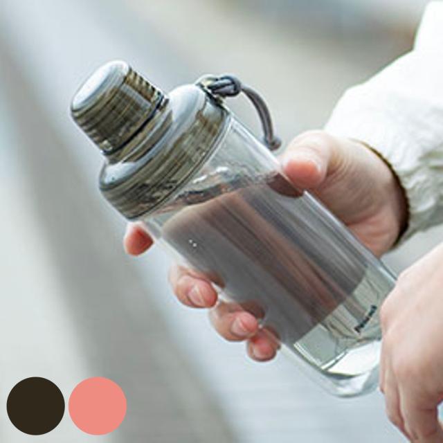 ウォーターボトル クリアボトル アクティブボトル 480ml （ 直飲み 耐熱 マイボトル クリア ボトル 軽量 ストラップ付き 目盛り付き 目盛り 軽い スポーツ飲料 ジム 常温 シンプル ...